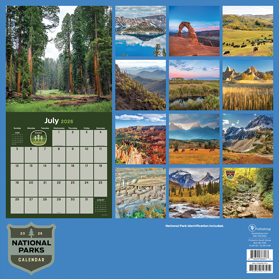 2026 National Parks Wall Calendar | TF Publishing | Calendars ...