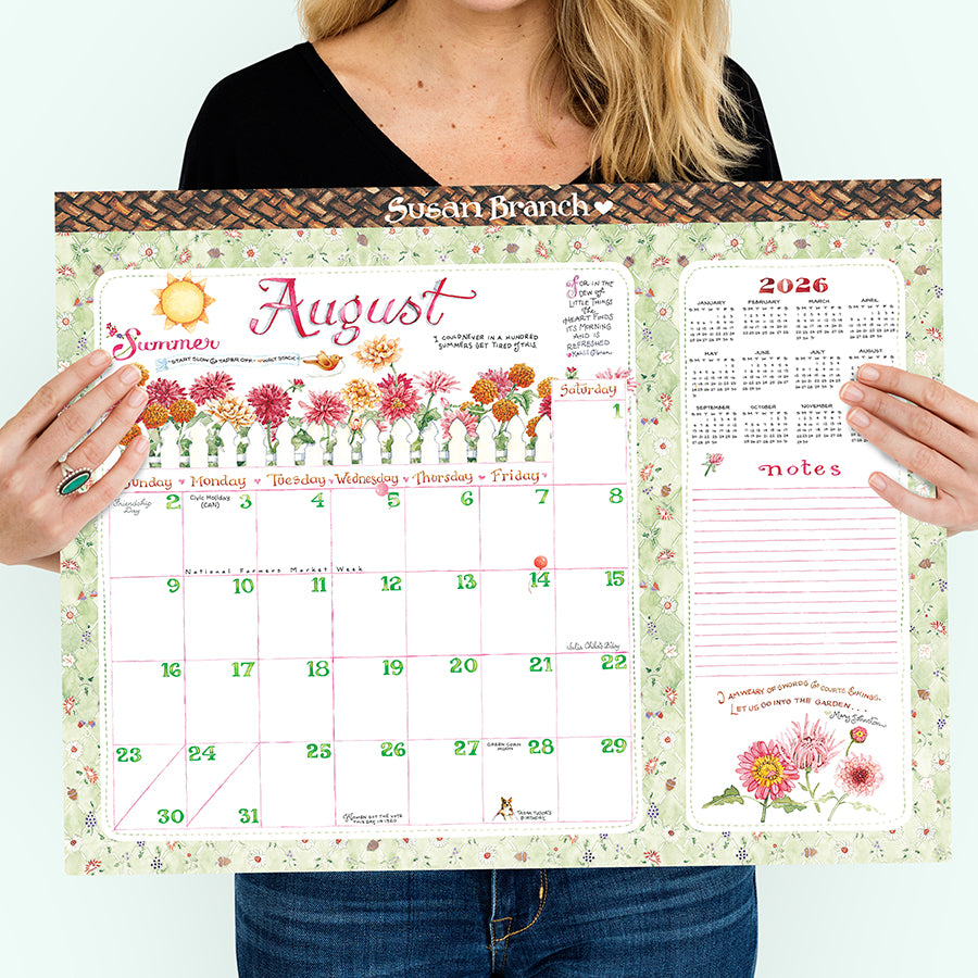 2026 Susan Branch Large Desk Pad Monthly Blotter Calendar | TF ...