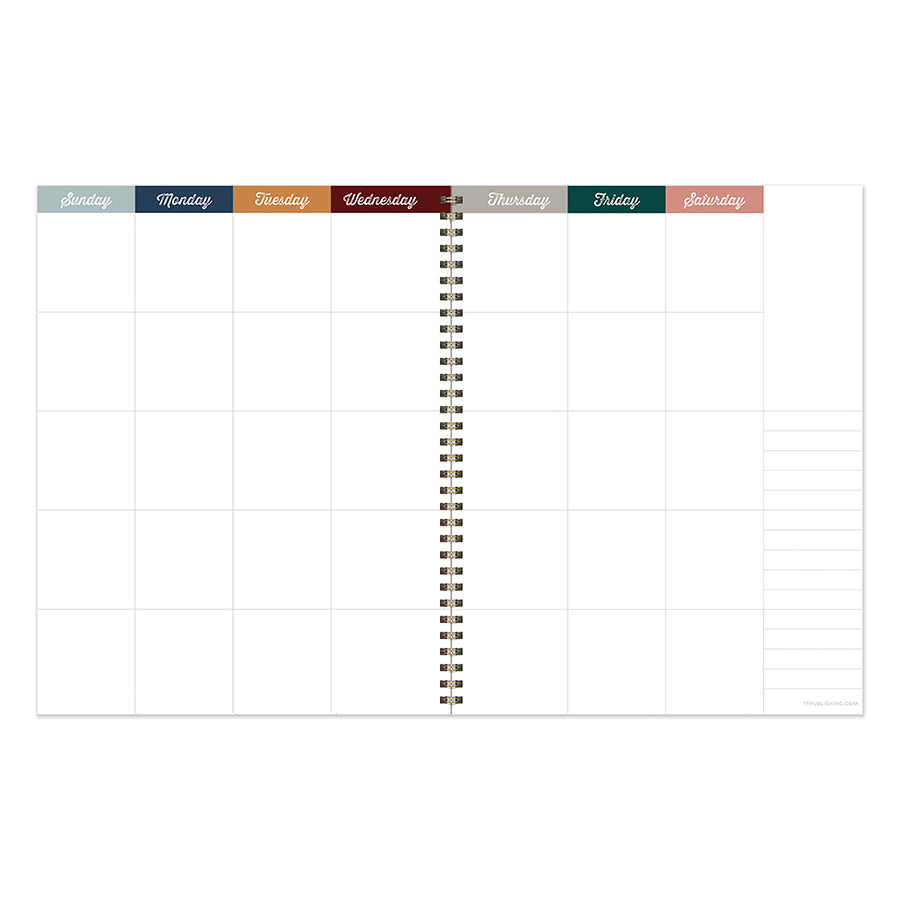 Spotted Dot Boho Undated Large Weekly Monthly Spiral Planner | TF ...